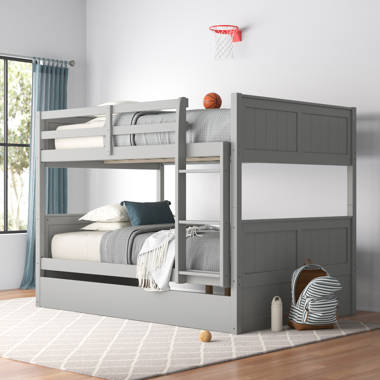 Harriet Bee AlmedaCheatham Solid Wood Full Over Full Bunk Bed Reviews Wayfair